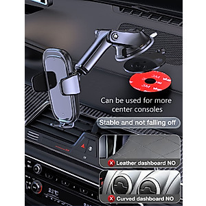 SMORFIT Phone-Mount, Dashboard/Windshield/Window Universal Suction Cup Cell Phone/iPhone Holder with Sticky Pad for Car/Truck, Mobile Phone Telescopic Arm Mount Handsfree Stand