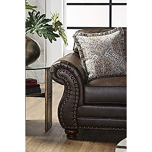 Roundhill Furniture Leinster Love Seats, Espresso