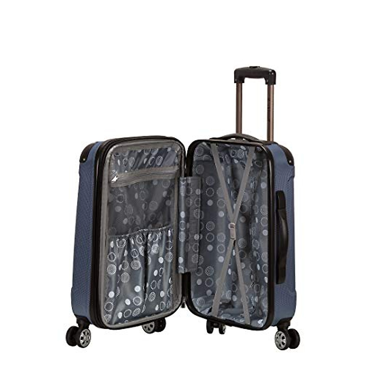 Rockland Hardside Expandable Luggage with Spinner Wheels, Blue, 28-24-20-Inch
