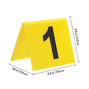 YANHUNING Acrylic Table Number Signs, Table Tent Sign with Number Plates 1-15, Table Numbering, Table Number for Wedding,