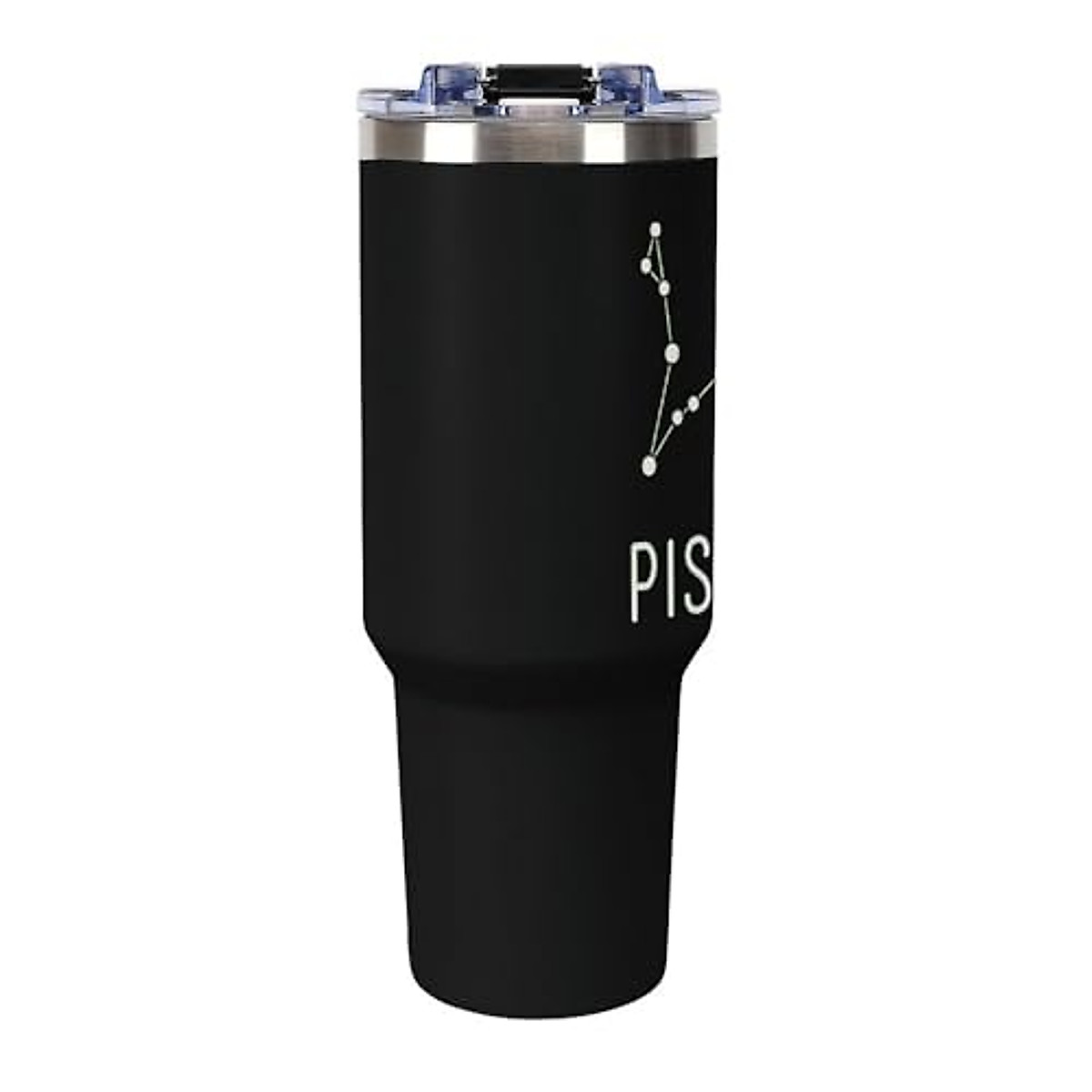 Pisces Constellation 40oz Water Bottle Double Wall Insulated Tumbler with Handle Leakproof Travel Mug White-style