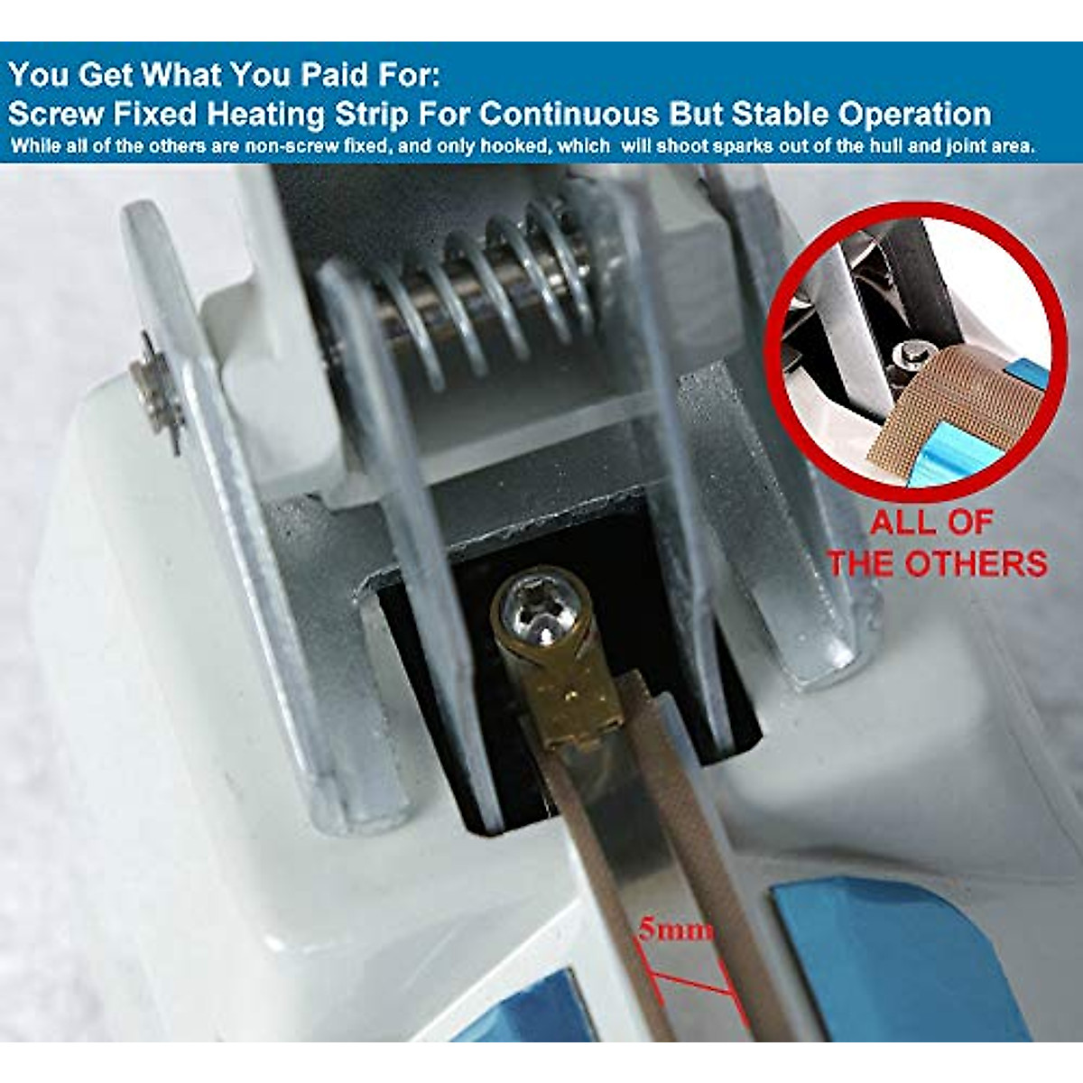 Impulse Sealer Repair Kits for LinsnField 16-inch Sealer Pros, PTFE & Width of 5-mm Heat Seal Strips, Pack of 6