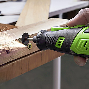 PHALANX 8V Cordless Rotary Tool Kit, 2.0 Ah Battery Rechargeable Rotary Tool with 73pcs Accessories, 5-Speed LED Light, Idea for Sanding, Carving, Polishing, Engraving, Wood Carving, Pet Grooming