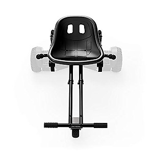 Jetson JetKart 2.0 Universal Hoverboard Attachment, 6" Tire, Bucket Seat, Adjustable Footrest Accommodates Most Heights, Ages 12+, Black, JKAR20-BK