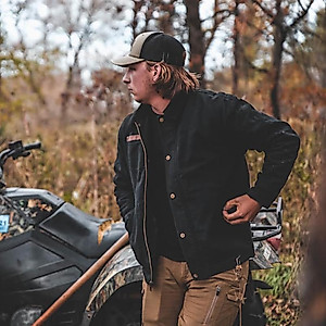 Venado Concealed Carry Jacket for Men - Heavy Duty Canvas - Conceal Carry Pockets (Black, X-Large Tall)