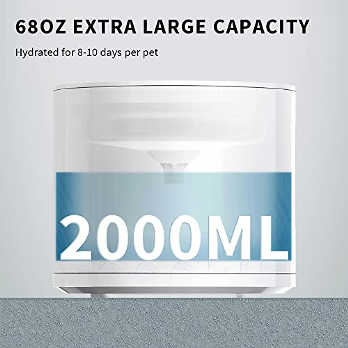 PETKIT EVERSWEET Solo 2 Wireless Pump Dog Cat Water Fountain,App Control,Ultra Quiet Dog Cat Water Fountain with Wireless Pump,3 Working Modes,Visualization Window, Cat Dog Water Dispenser-2L