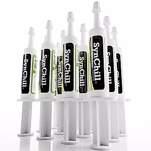 SynChill 12-Pack Oral Horse Calming Gel, 100% Natural & Nutritional Supplement, Lab Proven Results, Designed for Peak Focus & Performance, Approved by Veterinarians, FEI Compliant & Made in USA