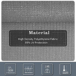 CICADA SPEECH Outdoor Roller Shade Roll Up Shade Cloth Patio Blinds for Deck Porch Balcony Backyard (8' W X 8' L), Gray