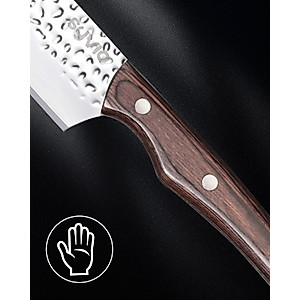 syvio Chef Knife Set, Kitchen Knives with High Carbon Stainless Steel & Wooden Handle, Kitchen Knife Set 3 PCS-8" Chef’s Knife &7" Santoku Knife&5" Paring Knife with Gift Box