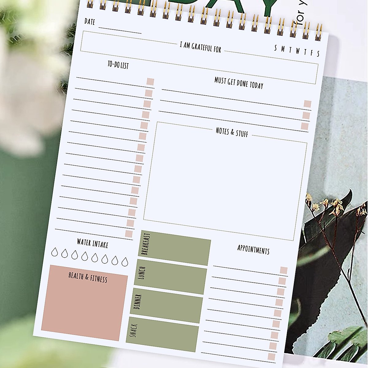 To Do List Notepad 52 Sheets Tear Off Daily Planner,5.8" x 8.4" Organizing To-do Notepads