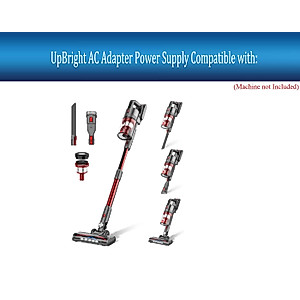UpBright 26.5V AC/DC Adapter Compatible with Fykee A10 Pro A10PRO K-21B K21-BPro K21B 22.2V 2200mAh 2500mAh Li-ion Battery 250W Cordless Stick Vacuum Cleaner 26V 0.5A 500mA Power Supply Cord Charger