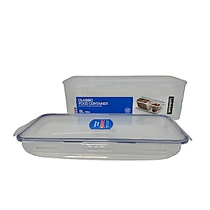 LOCK & LOCK Easy Essentials Food Storage lids/Airtight containers, BPA Free, Bread Box-21.1 Cup, Clear