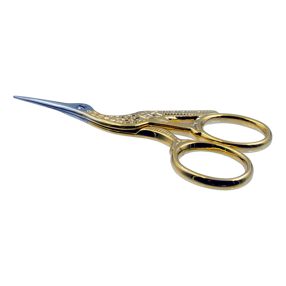 Ultima 3-1/2-Inch Forged, Gold-Plated, Stork Embroidery & Sewing Scissors