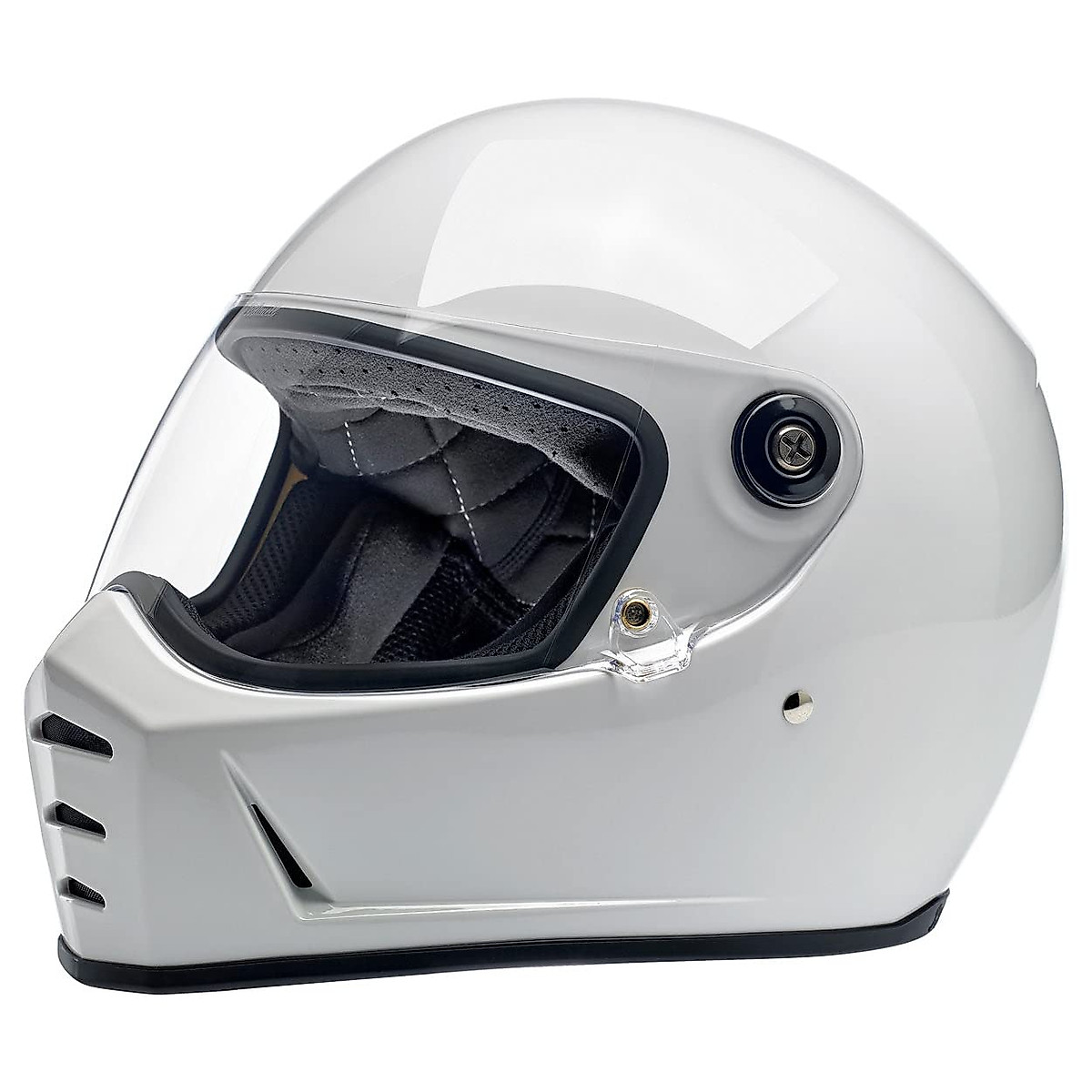 Biltwell | Lane Splitter | DOT & ECE Approved | Motorcycle Helmet | Full Face with Visor | Gloss White | X-Large