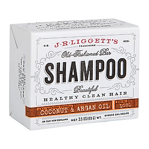 J·R·LIGGETT'S All-Natural Shampoo Bars -Tea Tree & Hemp Oil, Jojoba & Peppermint and Coconut & Argan Oil, Nourishes Follicles with Antioxidants and Vitamins, Sulfate-Free, Set of Three, 3.5 Ounce Bars