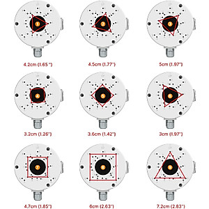 Hiseeu Universal Bullet Security Camera Junction Box, Waterproof/Metal Base/Hide Cables/Wall Ceiling Mount Bracket, Compatible with Hiseeu Security Camera Outdoor Indoor (Dome&Bullet Camera)