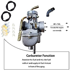 Pz20 Carburetor Fit Tao Tao 50cc 110cc 125cc Atv Coolster Nst Sunl Chinese Quad 4 Stroke Wheeler Parts Engine Carb For Honda Kazuma Dirt Baja Mini Kart Pit Scooter (PZ20 Carburetor)