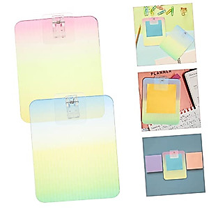 Misti Stamping Tool 4 Pcs Plate Clamp Paper File Organizer Teacher Clipboard Plastic Sketch Board Writing Base Plate Exam Paper Clips Acrylic Bottom Plate Office White Hardboard
