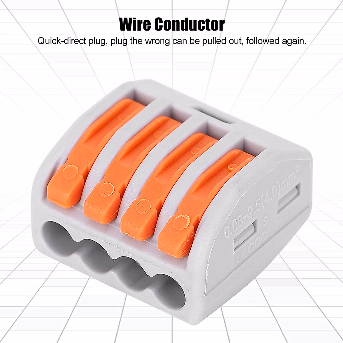 Wire Quick Connector,10pcs PCT-214 Wiring Connectors Terminal Blocks 4 Way Lighting Electrical Cable Fast Connection