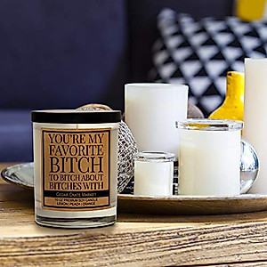You're My Favorite Bitch to Bitch About Bitches with, Best Friend, Friendship Gifts for Women, Christmas, Birthday Gifts, Going Away Gifts, Funny Gifts for Friends, Funny Candle, Soy 10 oz. Candle