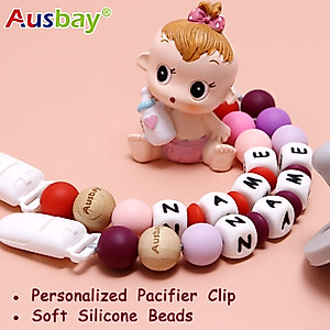 Personalized Multicolor Stroller Clip with Name (Black)