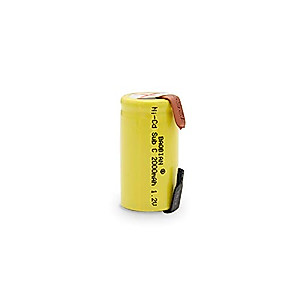 BAOBIAN SubC Sub C 2000mAh 1.2V Ni-CD Rechargeable Battery Cell with Tabs for Power Tools(15 Pcs)