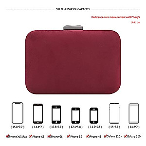 Fawziya Evening Clutches Velvet Clutch Purses For Women-Marron