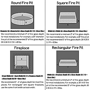 Utheer Fire Glass for Fire Pit, 1/2 Inch Reflective Fire Glass for Propane Fire Pit, Fire Pit Rocks Safe for Outdoors and Indoors Fire Pit, Blended Ultra-White, Black, Gold Fire Glass, 10 Pounds