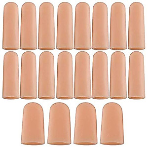 ANCIRS Gel Finger Support Protector Gloves, Gel Finger Cots/Covers - Different Sizes Silicone Fingertips for Hands Cracking, Eczema Skin (20pcs)