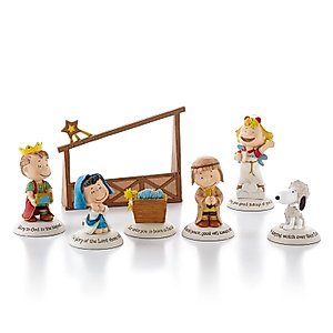 Hallmark Exclusive 2012 Peanuts Gallery Nativity Figurines - Set of 7 - #XKT1037 by Hallmark