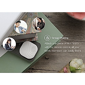 Nut find3 smart tracker, Key finder phone finder item finder, bi-directional alarming, one touch find, real time location and update on Nut app, 2-pack, White and Green