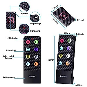 Unusual Holiday Present - Key Finder with Extra Backup RF Transmitter and Lanyards, Simjar Wireless RF Item Locator Tracker Support Remote Control with Louder Beep - Pet Wallet Phone Glasses Tracker