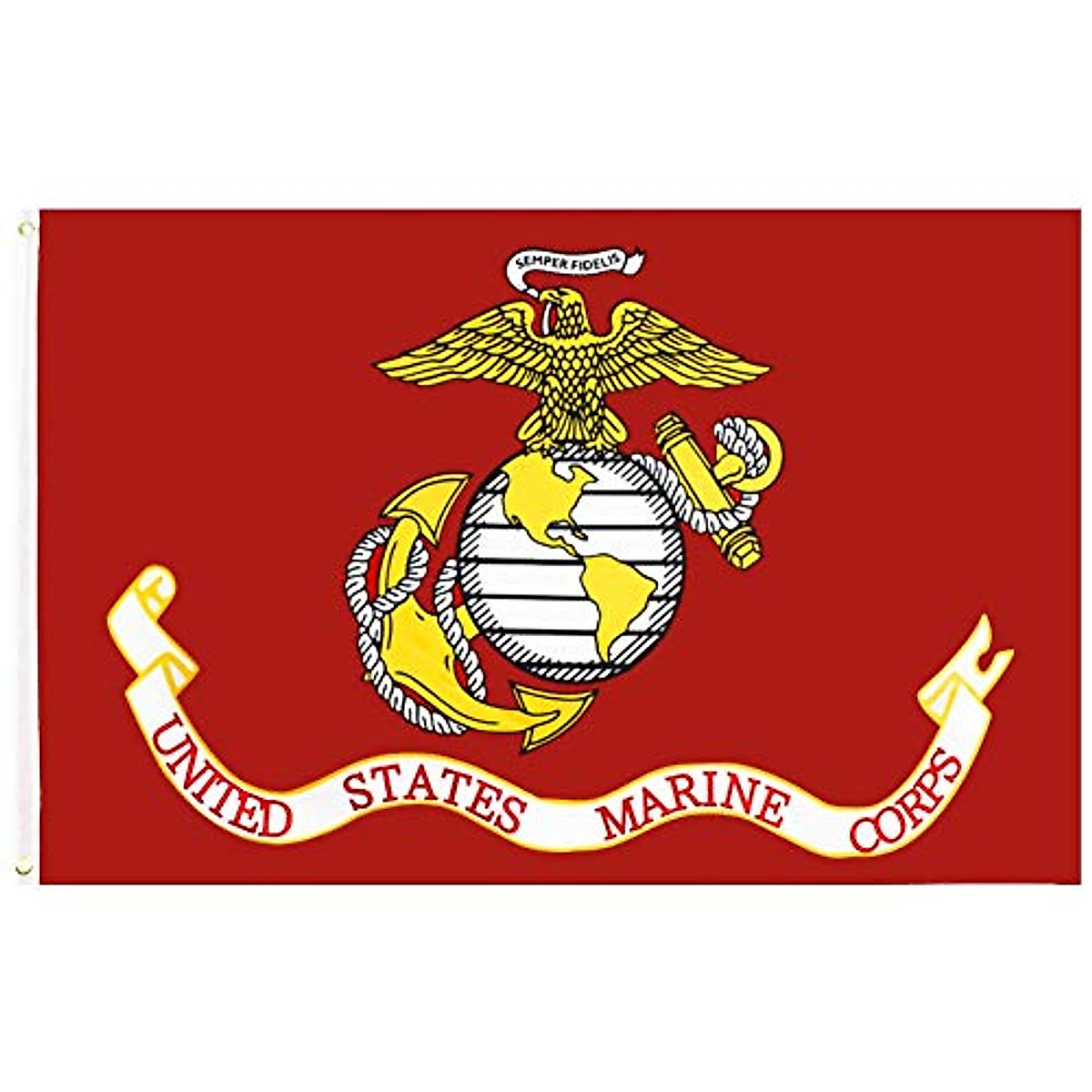 ShinyPro United States Marine Corps (USMC) Flag - 3 x 5 Feet - Printed ...