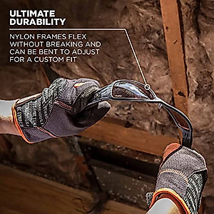 Ergodyne Skullerz Odin Safety Sunglasses, ANSI Z87 Impact Resistant, Durable Full Frame, Non Slip, Polarized, Anti Fog