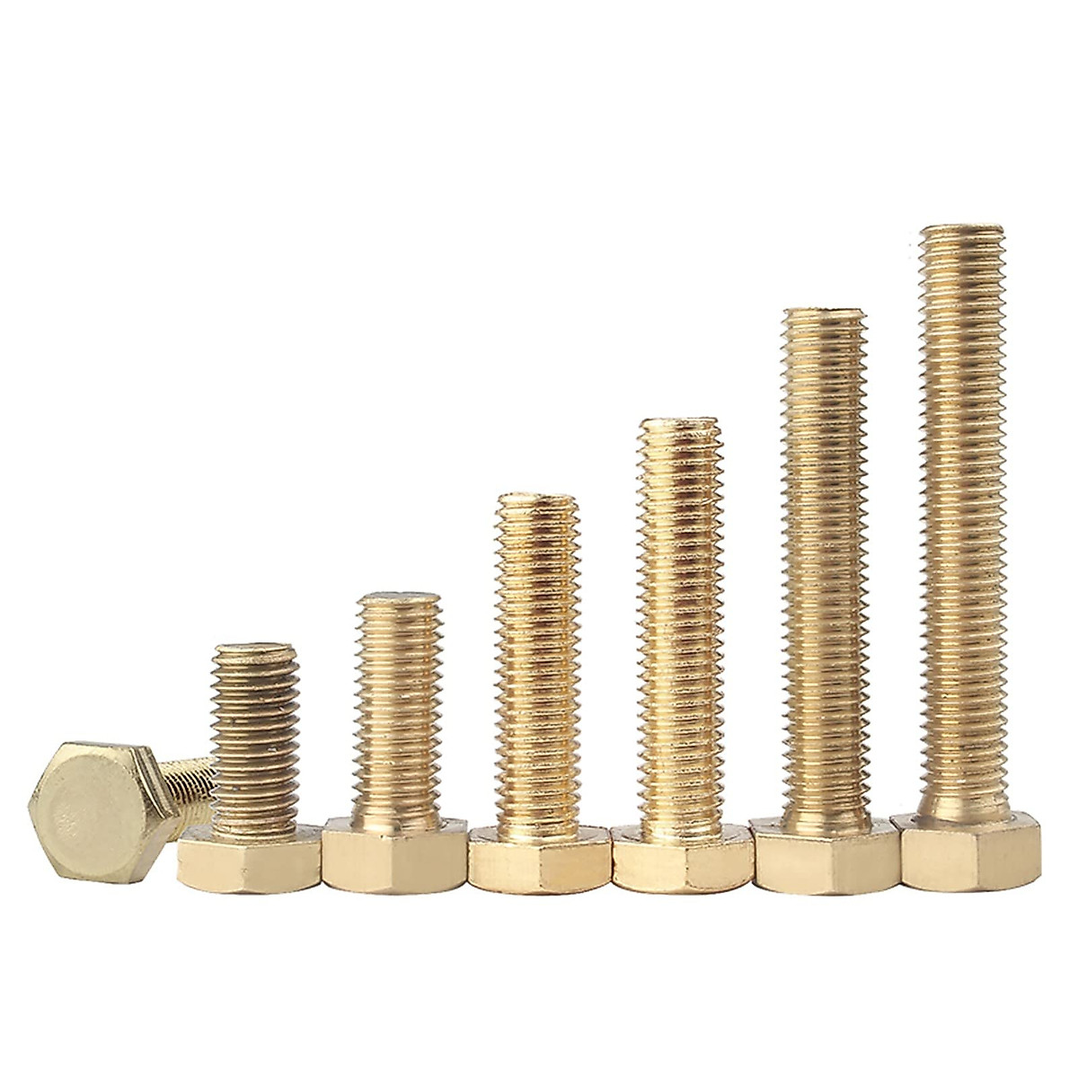 ORANXIN Brass Hex Bolts Screws - M8 M10 M12 Hexagonal Allen Bolt Metric Thread Hex Head Fasteners Machine Screw Tools
