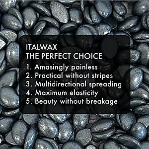 Italwax Pour Homme - 1kg / 2.2lb - Hard wax beads for hair removal - Special for man - Natural formulation - Easily removes coarse hairs - Ideal for barber shops