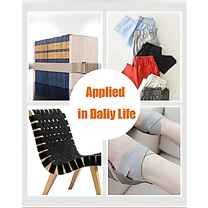 XKDOUS Elastic Band for Sewing, 1 Inch 14 Yards Elastic Bands for Sewing Waistband and Pants Waist, Black Knit Elastic Band for wig, High Elasticity