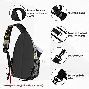 FeHuew Women Cute Fluffy Bee Crossbody Sling Backpack for Men Chest Bag Shoulder Bag Lightweight One Strap Backpack Travel Outdoor Daypack