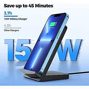 Wireless Charger [2 Pack], 15W Fast Wireless Charging Stand,Qi Wireless Charger Compatible with iPhone 13/12 /11Pro Max/XR/XS/X/8 Plus,Galaxy S21/S20/S10/S9/S8/Note 20/10,Google,LG,etc