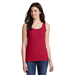 Fashion Gildan 64200L GD Ladies Tank Top Cherry Red Large