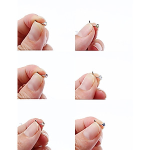 Eakxnig Nose Ring Stud 18G L Shaped Nose Studs CZ Top 1.5mm Nose Ring Surgical Steel Nose Piercing Jewelry 18 Gauge Nose Rings Studs for Women Men