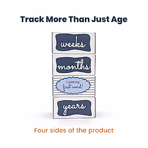 Baby Monthly Milestone Blocks Gender Neutral for Baby Boy and Girl Age Blocks for Photo Props Baby Milestone Blocks with Baby Milestone Board