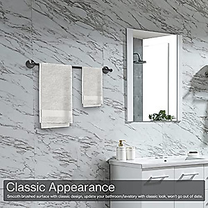 Chihod 8-Pieces Bathroom Hardware Set, 14/24 Towel Bar for Bathroom, Towel Ring Wall Mounted, Matte Black Toilet Paper Holder, Robe Towel Hooks Steel, Hand Towel Holder, Bathroom Accessories Set