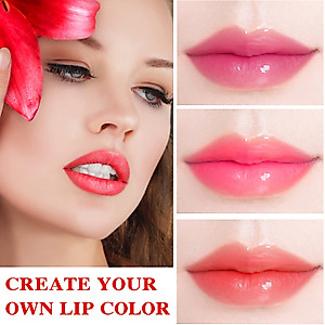 LZYLLS 8 Pcs Color Changing Change Lipstick,Magic Lipstick Jelly Lip Balm,Moisturizer Tinted Lip Tint Stain Long Lasting Waterproof Temperature Color Change Lip Gloss