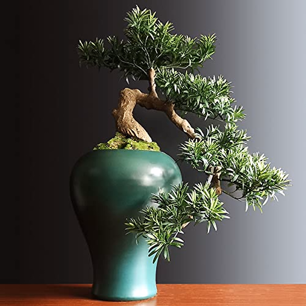 Artificial Bonsai Tree Bonsai Tree Faux Pine Tree Bonsai Juniper Tree Bonsai Artificial Bonsai Tree Indoor Decoration House Plant with Ceramic Pot for Decoration, Desktop Display, Zen Garden Décor