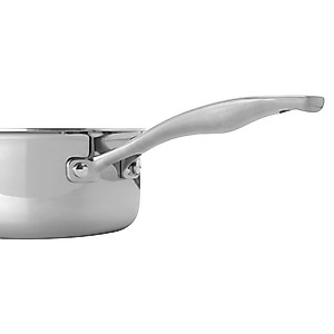 HENCKELS Clad H3 2-qt Saucepan, Induction Pan, Stainless Steel, Durable and Easy to clean