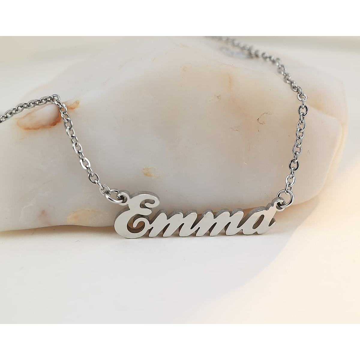 GR859C Custom Name Pendant 18K Stainless Steel Silver Women Men Birthday Gift Name for David