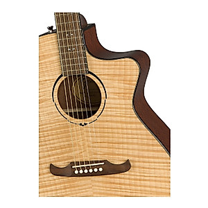 Fender FA-345CE Auditorium Cutaway Acoustic Guitar, with 2-Year Warranty, Natural