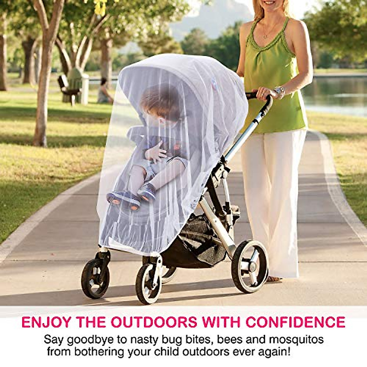 Stroller Rain Cover and Baby Stroller Mosquito Net(2-Piece Set),Baby Travel Weather Shield, Universal, Protect from Wind, Rain, Snow, Cold