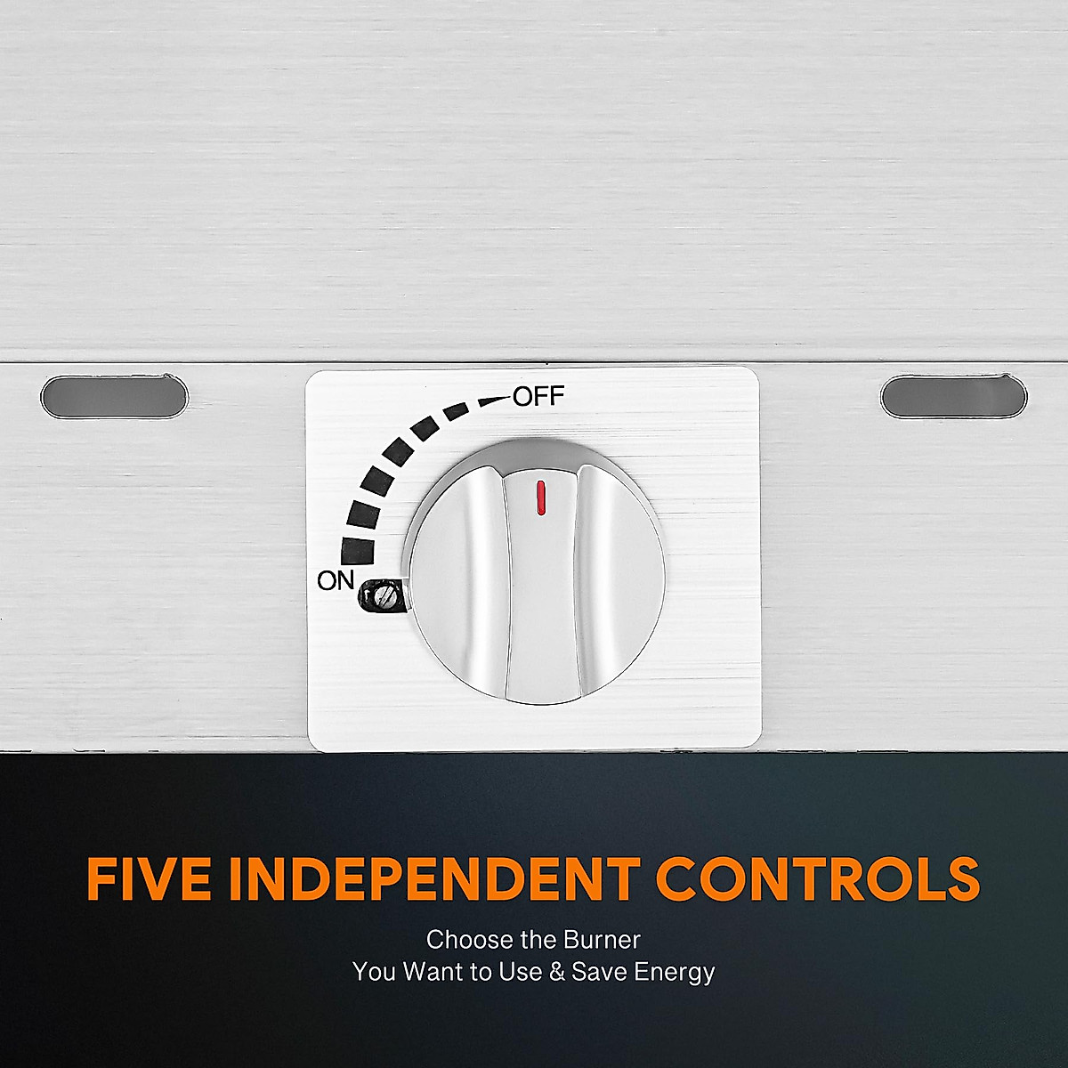 WILPREP 5 Well Natural Gas Food Warmer, 17,500BTU Commercial Gas Steam Table with 8" Cutting Board & Storage Shelf, 72" LP NG Stainless Steel Steam Table Food Warmer for Catering Buffets Restaurants